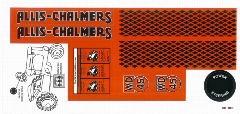 Decal Allis Chalmers WD-45 Pedal Tractor DPA5023 - Midwest Decals ...