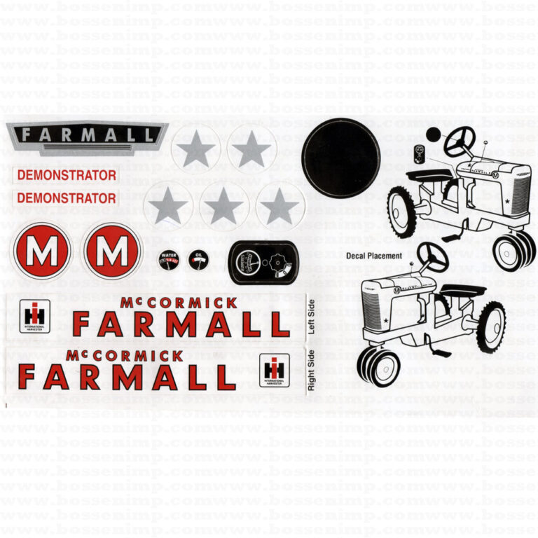 Decal Farmall M white Demonstrator Pedal Tractor Decal set - DPI5009 ...