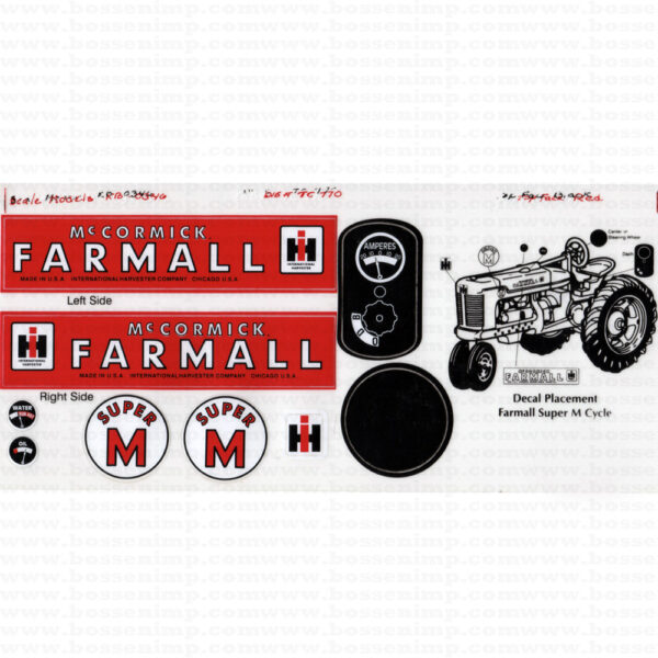 Decal Farmall Super M Pedal Tractor Decal set - DPI5011 - Midwest ...