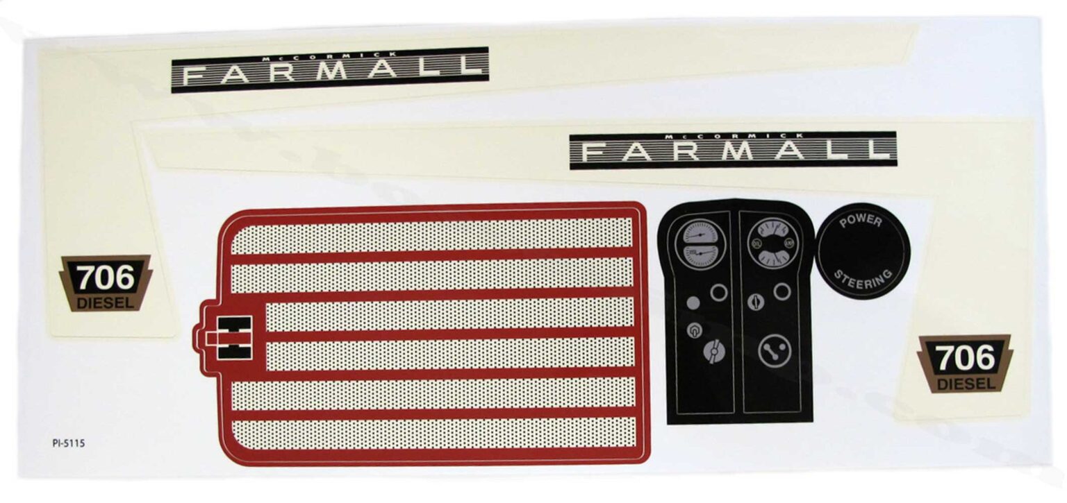 Decal Farmall 706 Pedal Tractor Decal set - DPI5115 - Midwest Decals ...