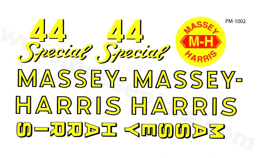 Decal Massey Harris 44 Special large Pedal Tractor - DPM1002 - Midwest ...