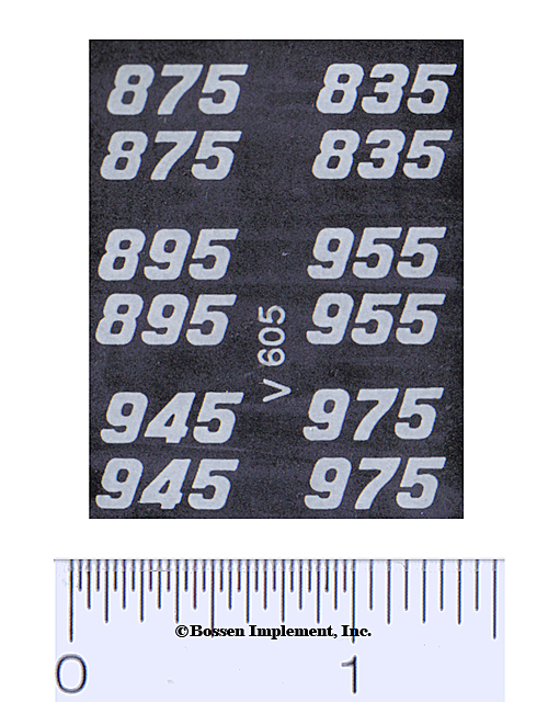 Decal 1/32 Versatile Series 3 Mo. #'s - DV605 - Midwest Decals & Farm Toys