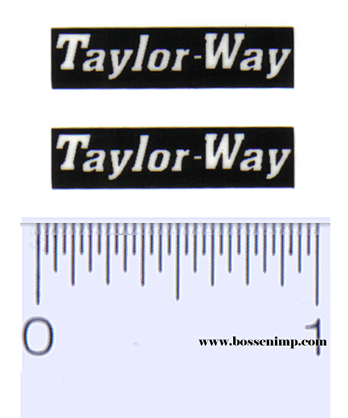 Decal Taylor Way (Pair) - DX1142 - Midwest Decals & Farm Toys