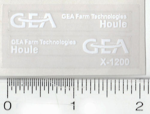 Decal 1/64 GEA Houle white - DX1200 - Midwest Decals & Farm Toys