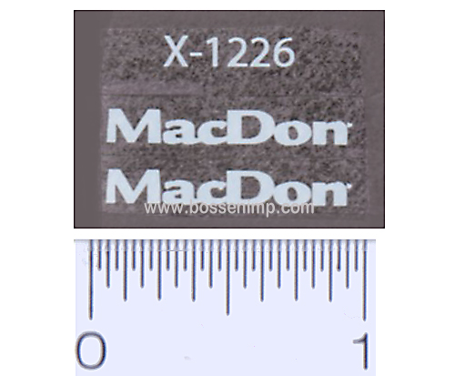 Decal MacDon 1/16 white - DX1226 - Midwest Decals & Farm Toys