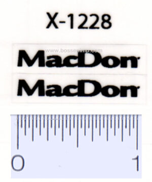 Decal MacDon 1/16 black - DX1228 - Midwest Decals & Farm Toys