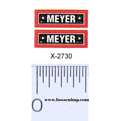 Decal Meyer 1/64 large red - DX2730 - Midwest Decals & Farm Toys