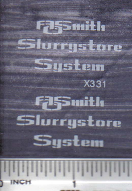 Decal 1/64 AOSmith Slurrystore System - DX331 - Midwest Decals & Farm Toys