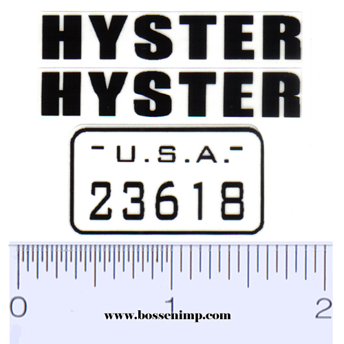 Decal Hyster Set - DX531 - Midwest Decals & Farm Toys
