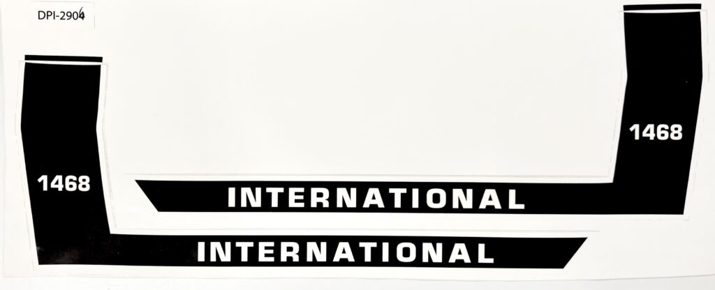 Decal IH 1468 black stripe side panels Pedal Tractor - DPI2906 ...