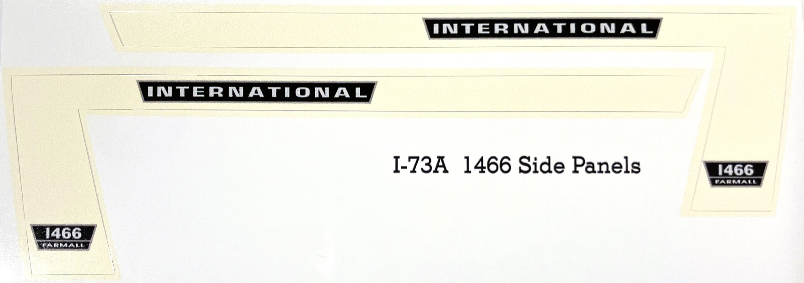 Decal 1/16 IH 1466 Side Panel (white) - DI73A - Midwest Decals & Farm Toys