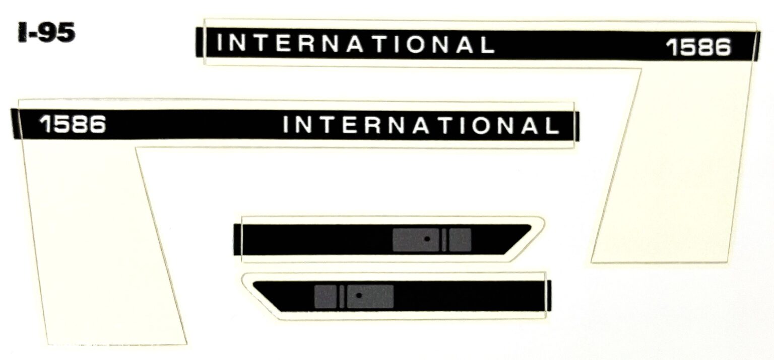 Decal 1/16 IH 1586 Side Panel - DI95 - Midwest Decals & Farm Toys