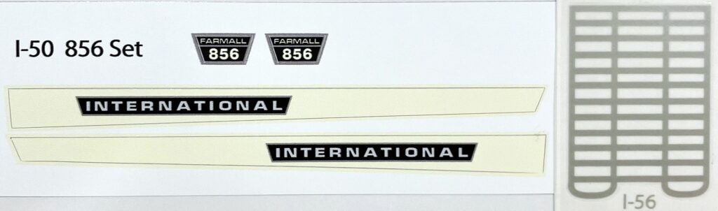 Decal 1/16 IH 856 Set - DI50 - Midwest Decals & Farm Toys