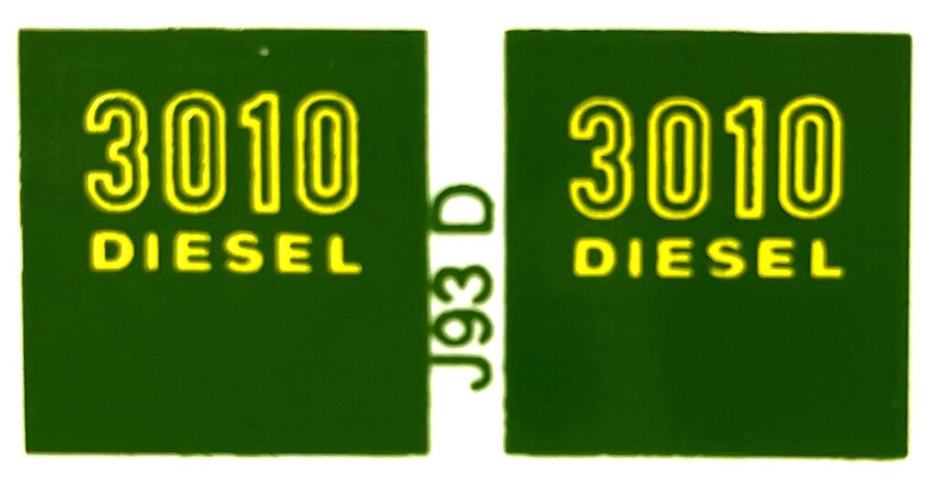 Decal 1/16 John Deere 3010 Diesel Model Numbers Outlined (green ...