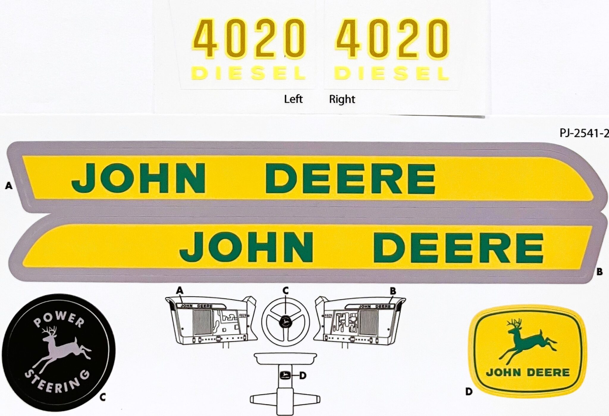 Decal John Deere 4020 NF Pedal Tractor Set (2015) DPJ2541 - Midwest ...