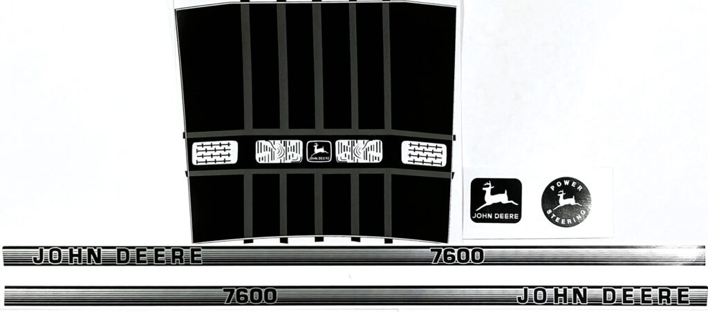 Decal John Deere 7600 Pedal Set black & silver - DPJ2707 - Midwest ...