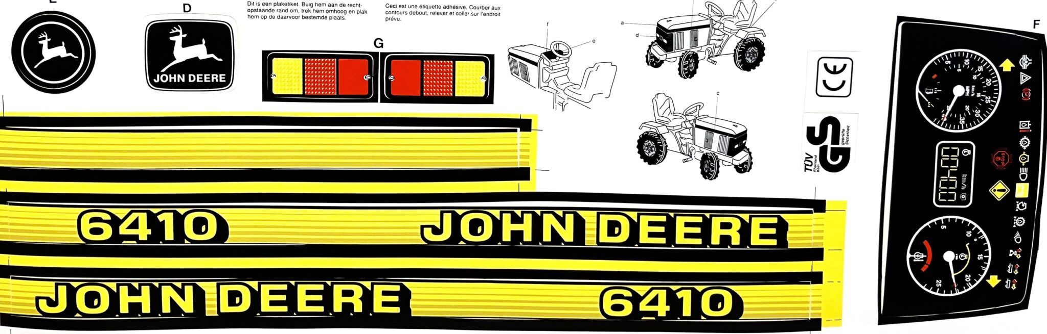 Decal John Deere 6410 plastic Pedal Tractor - DPJ3305 - Midwest Decals ...