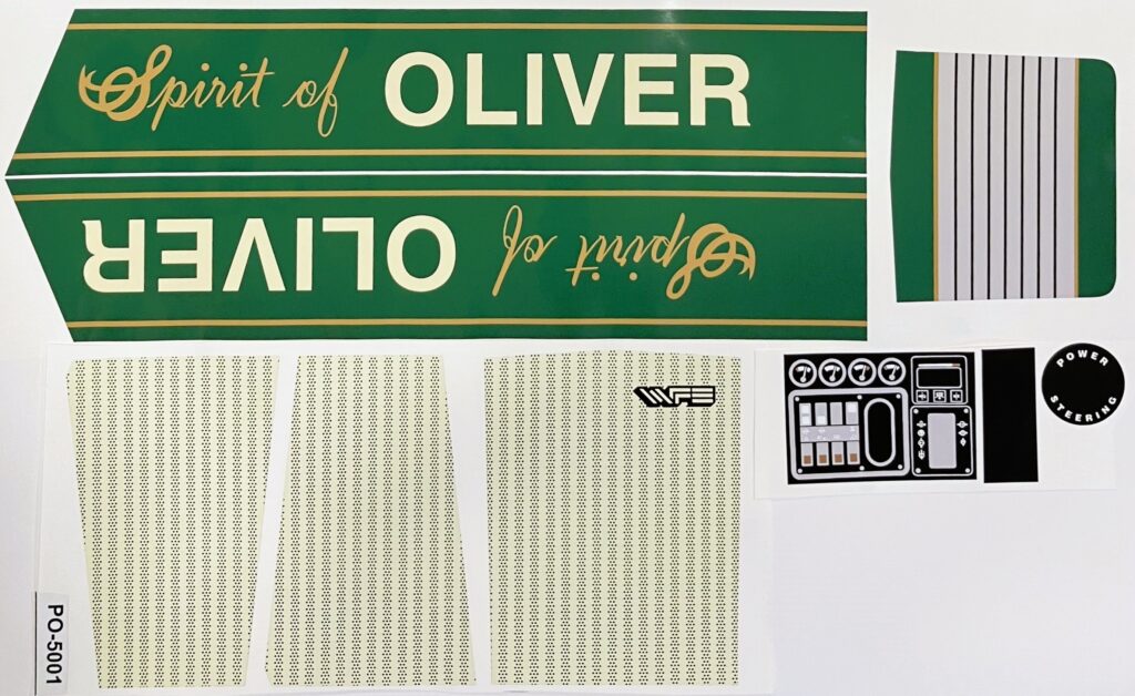 Decal Spirit of Oliver Pedal Tractor - DPO5001 - Midwest Decals & Farm Toys