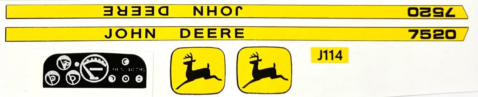 Decal 1/16 John Deere 7520 long stripe set -DJ114 - Midwest Decals ...