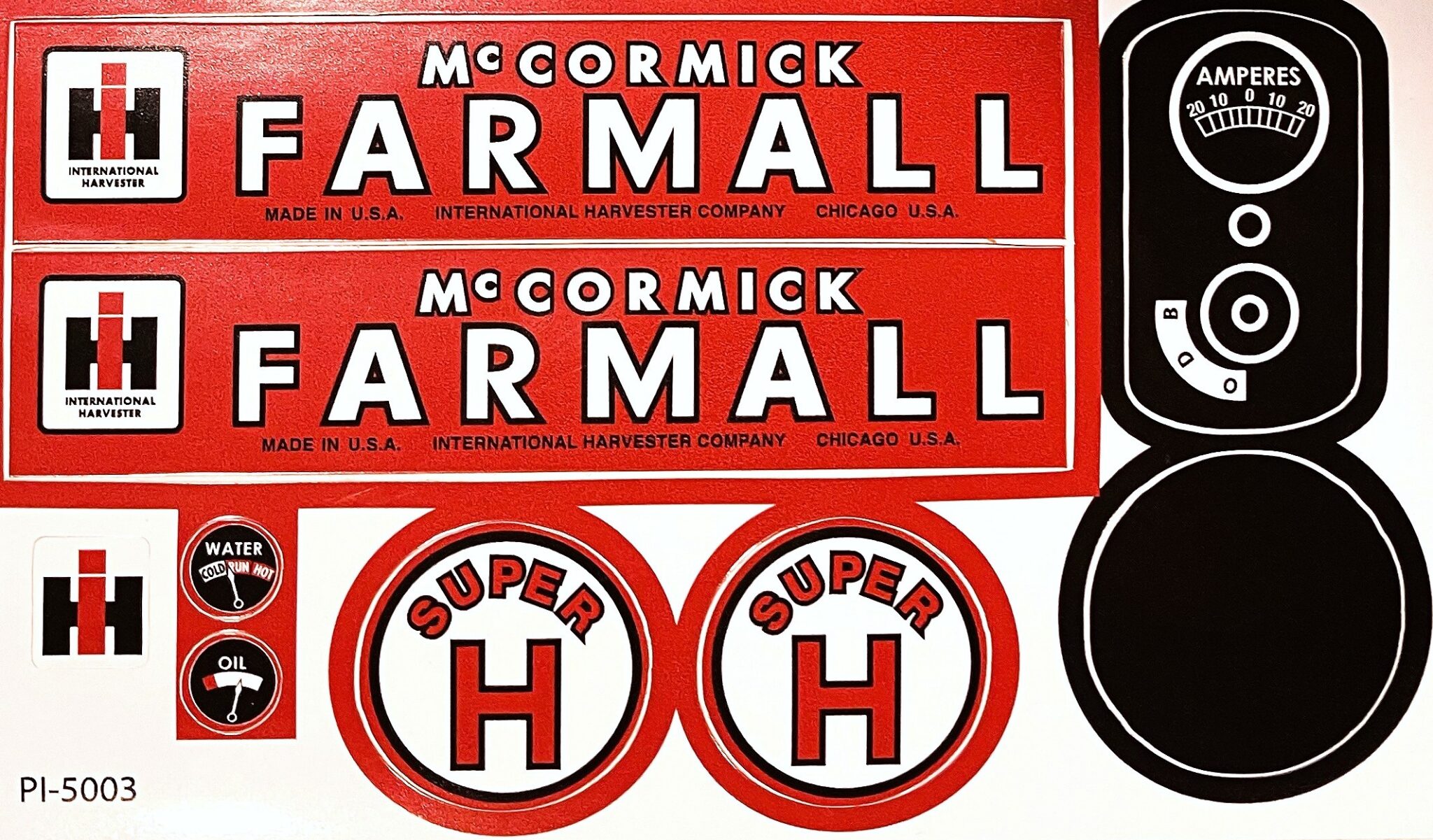 Decal Farmall Super H Pedal Tractor Decal set - DPI5003 - Midwest ...
