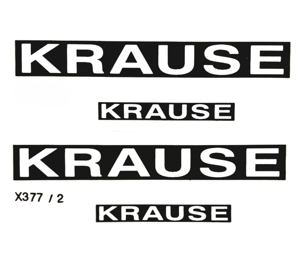 Decal Krause Set 1/16. 3" - DX371 - Midwest Decals & Farm Toys