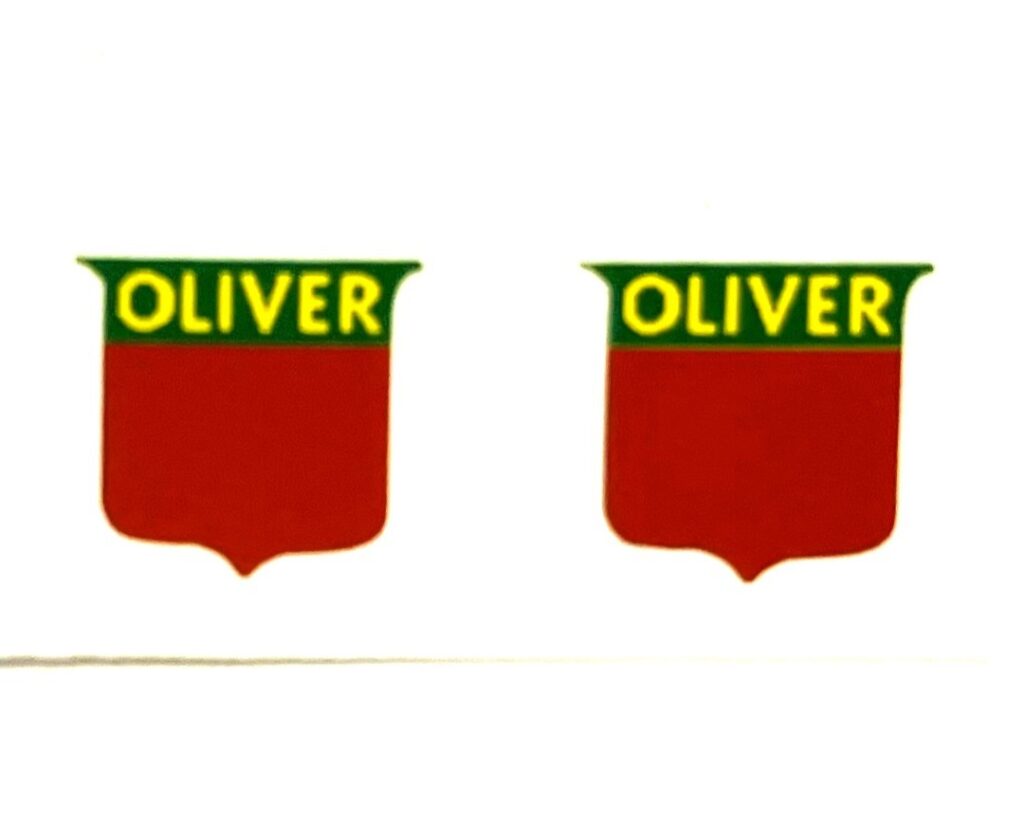 Decal Oliver Red Green Logo - 5/16" DO946 - Midwest Decals & Farm Toys
