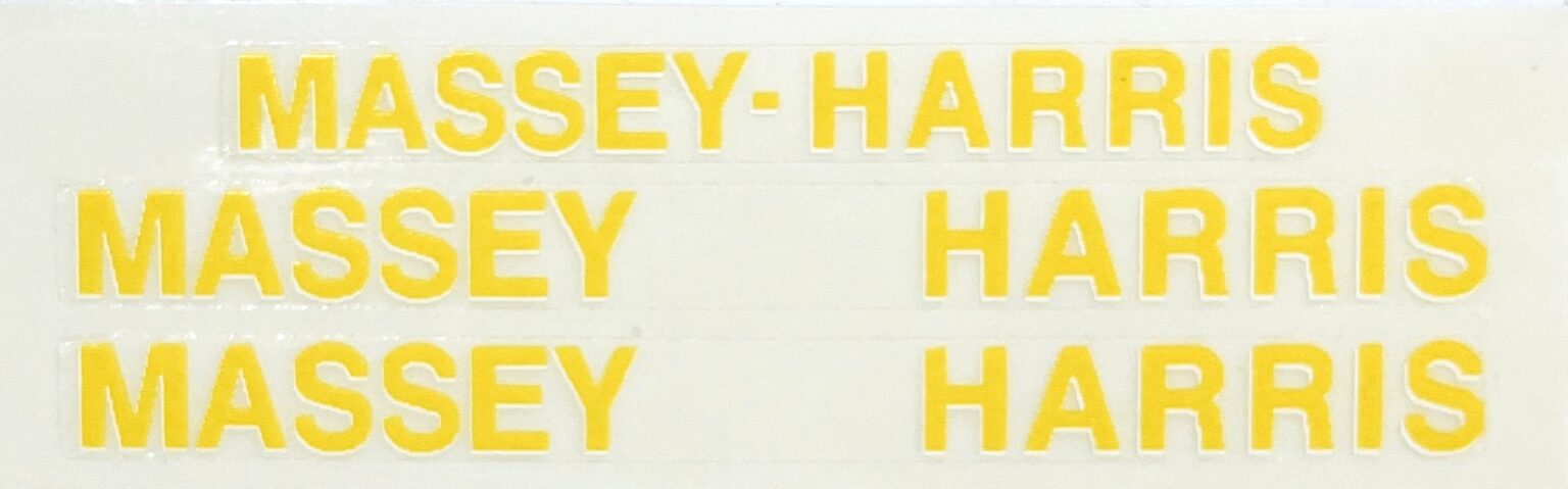 Decal 1/20 Massey Harris Combine set DM516 - Midwest Decals & Farm Toys