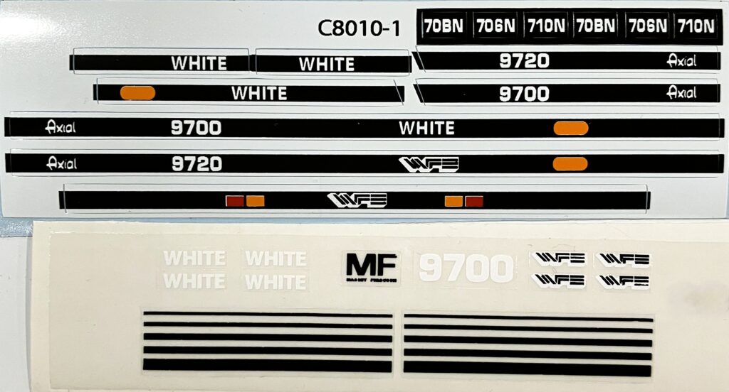 Decal 1/64 White 9700 and MF 9720 Set - MFTDC8010 - Midwest Decals ...