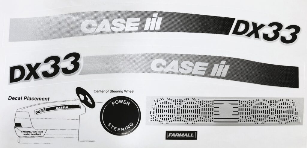 Decal Case IH Farmall DX-33 Pedal DPC5002 - Midwest Decals & Farm Toys