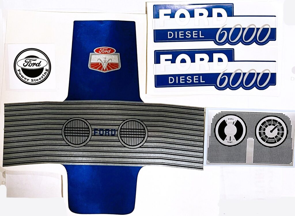 Decal Ford 6000 Diesel Pedal - DPF1105 - Midwest Decals & Farm Toys