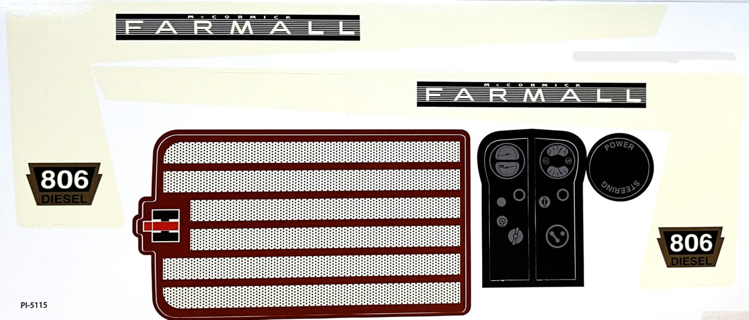 Decal Farmall 806 Pedal Tractor Decal set - DPI5117 - Midwest Decals ...