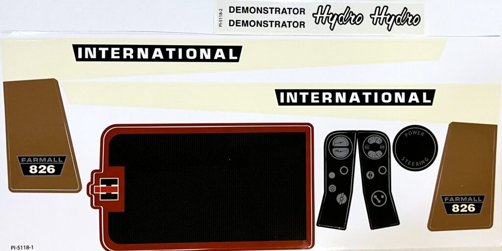 Decal IH 826 Gold Demo Pedal Tractor Decal set - DPI5118 - Midwest ...