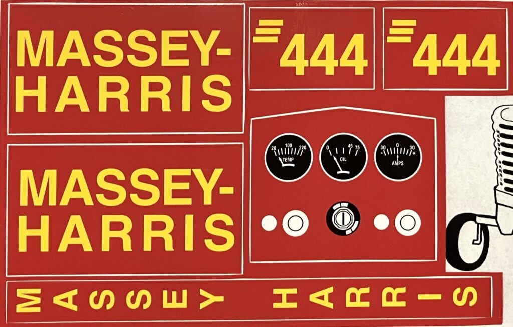 Decal Massey Harris 444 Pedal Tractor - DPM5501 - Midwest Decals & Farm ...