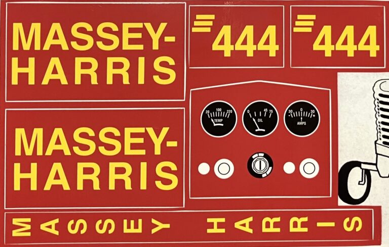 Decal Massey Harris 444 Pedal Tractor - DPM5501 - Midwest Decals & Farm ...