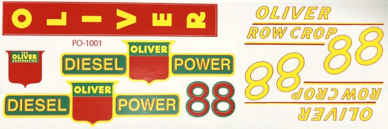 Decal Oliver 88 Diesel RowCrop Pedal Tractor - DPO1001 - Midwest Decals ...