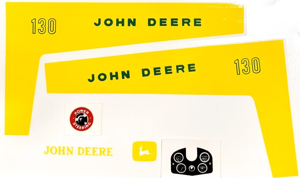 Decal John Deere 130 with numbers Pedal Tractor Set Water Transfer ...