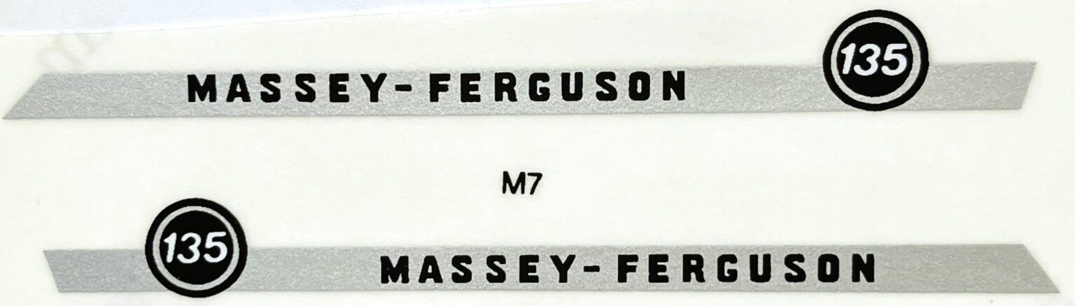 Decal 1/16 Massey Ferguson 135 Hood - DM7 - Midwest Decals & Farm Toys