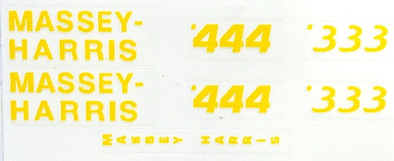 Decal 1/16 Massey Harris 333 or 444 Set - DM3 - Midwest Decals & Farm Toys