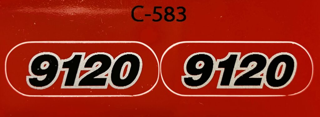 Decal 1/32 Case IH Combine 9120 Model Numbers - Midwest Decals & Farm Toys