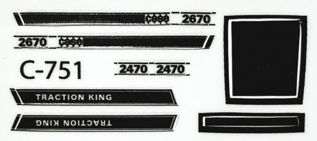 Decal 1/64 Case 2470 or 2670 Set (white tractors) - DC751 - Midwest ...