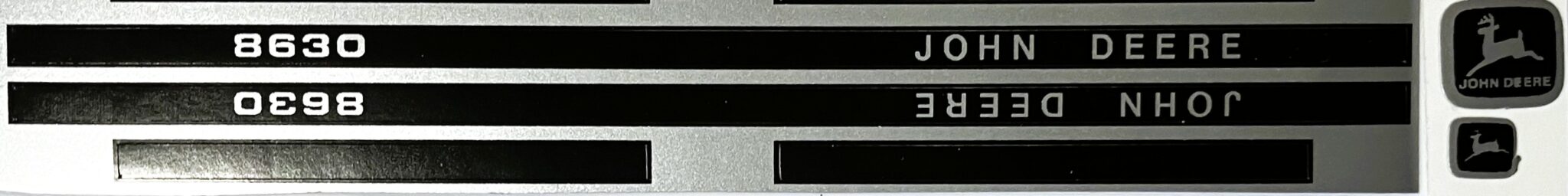 Decal 1/16 John Deere 8630 Black Stripe Set - DJ303I - Midwest Decals ...
