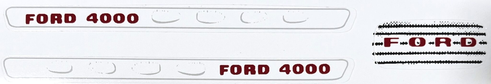 Decal 1/12 Ford 4000 Split Grille Set - DF94 - Midwest Decals & Farm Toys
