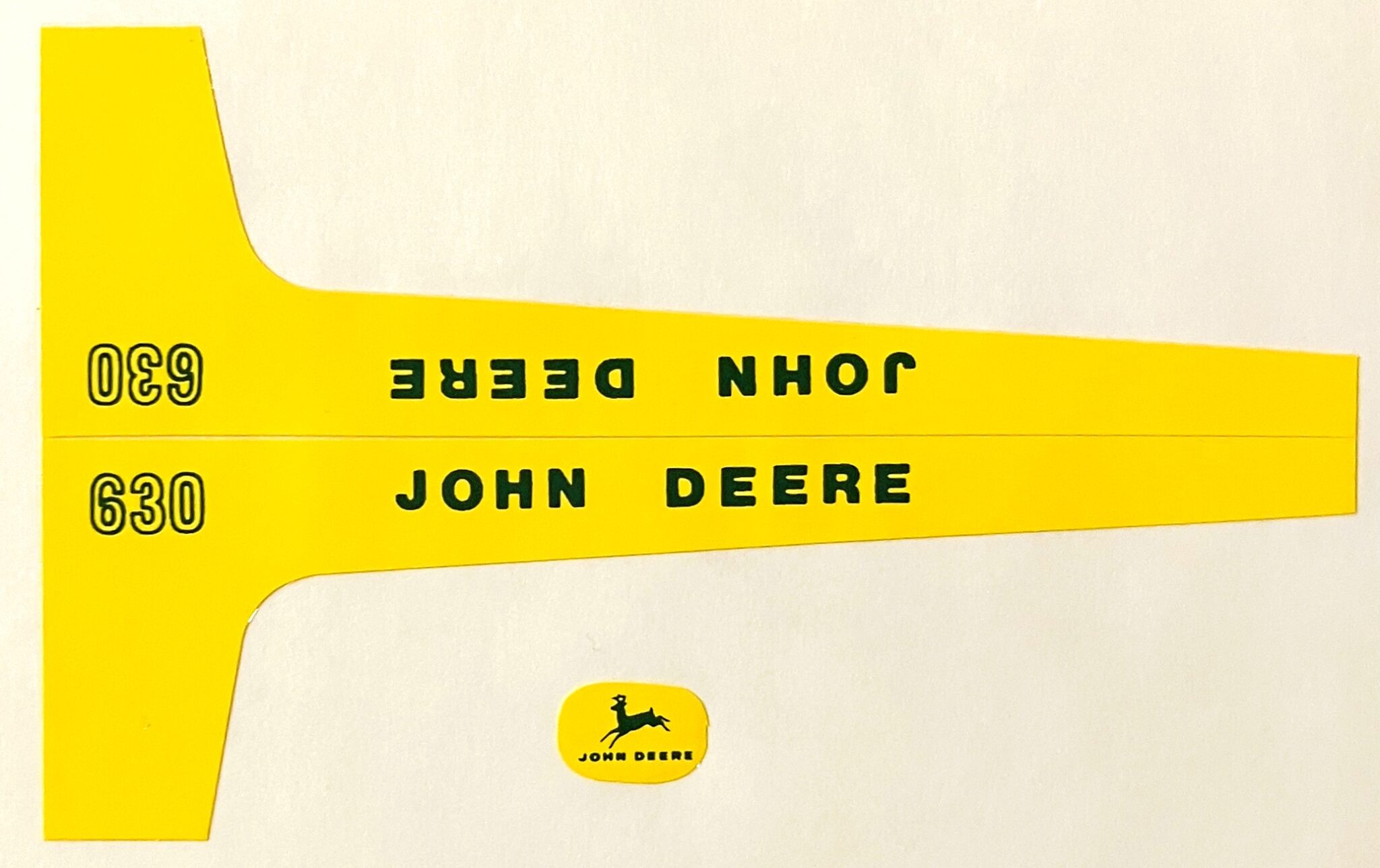Decal 1/16 John Deere 630 Hood Panel - DJ78 - Midwest Decals & Farm Toys