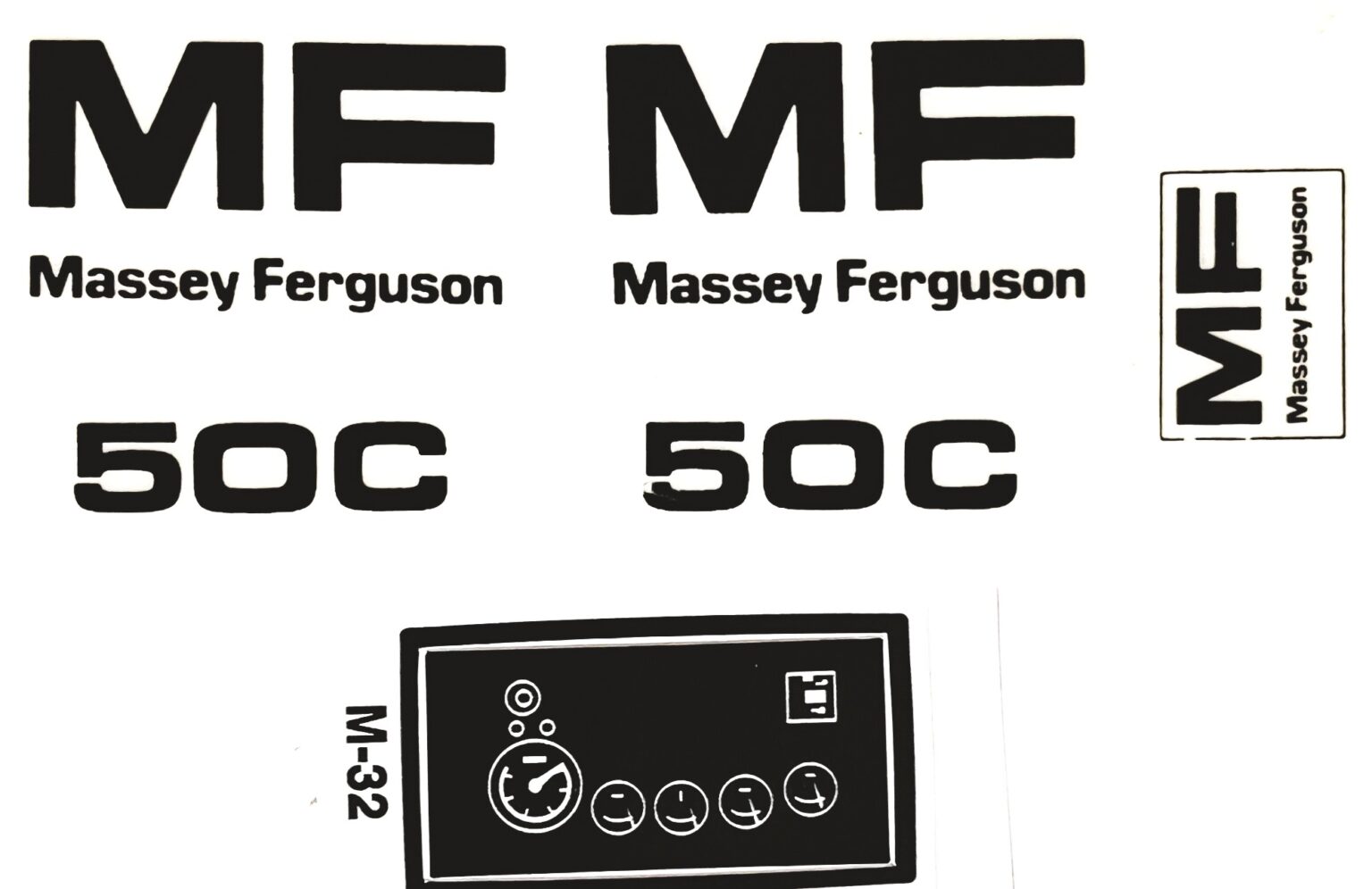 Decal 1/16 Massey Ferguson 50C Set - DM800 - Midwest Decals & Farm Toys