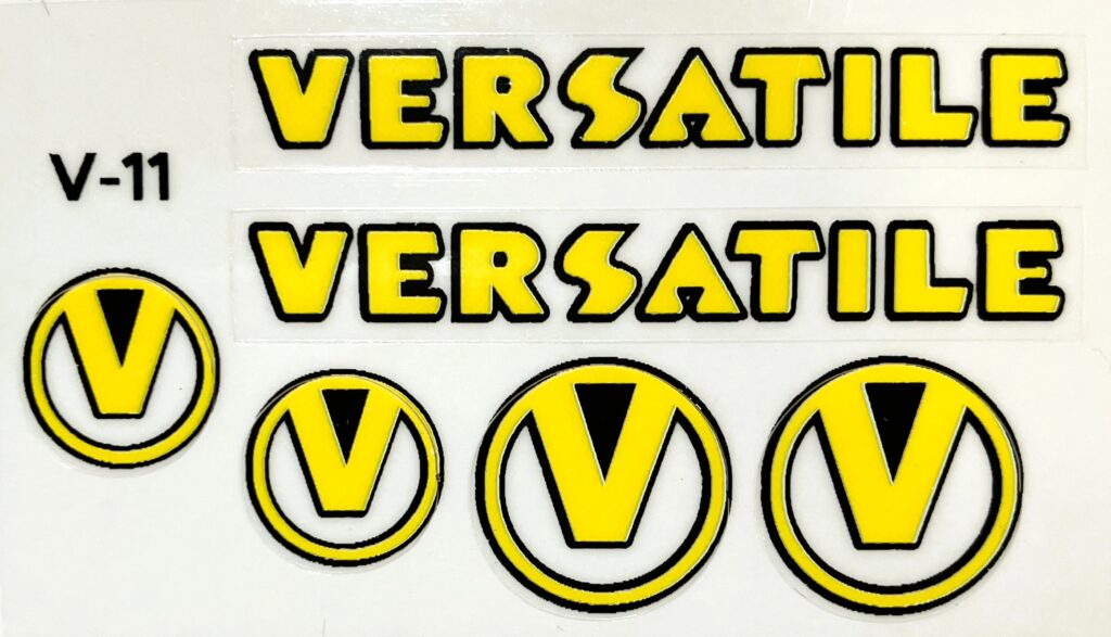 Decal 1/16 Versatile w/logo (early) - DV11 - Midwest Decals & Farm Toys