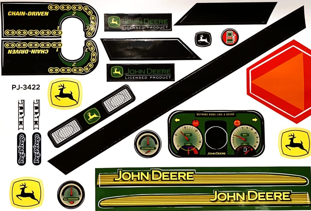 Decal John Deere Chain Drive plastic Pedal Tractor - DPJ3422 - Midwest ...