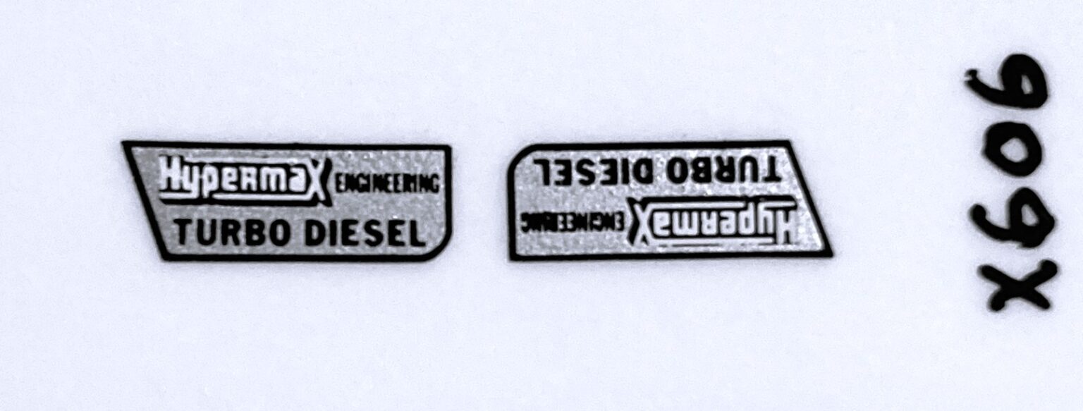 Decal 1/16 Hypermax Turbo Diesel - DX606 - Midwest Decals & Farm Toys
