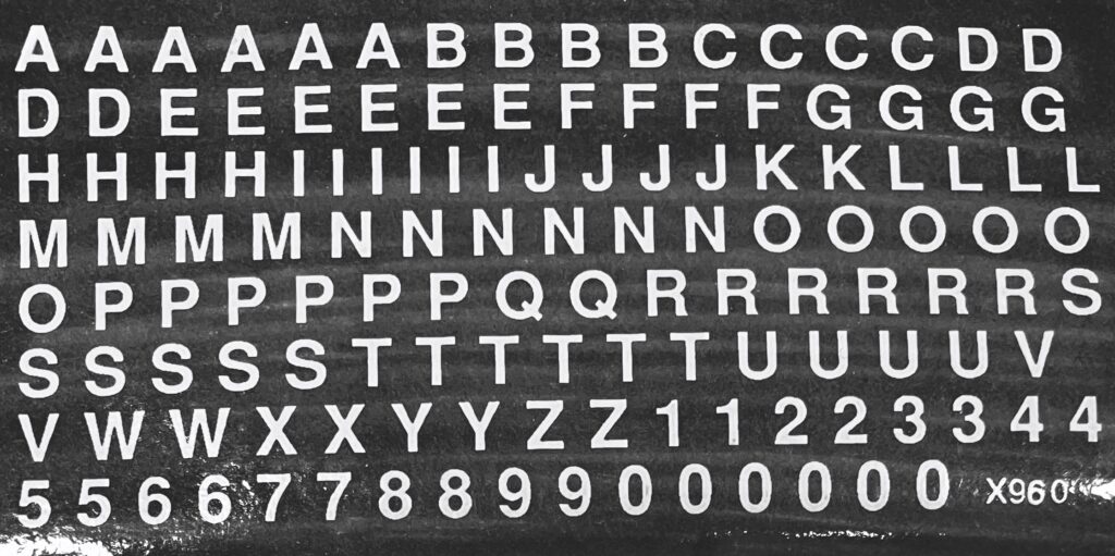 Decal Alphabet Set (white) - DX960 - Midwest Decals & Farm Toys