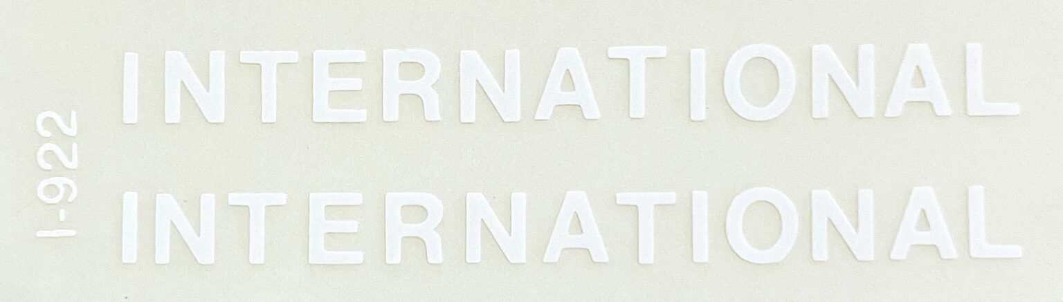Decal International Logo (white on clear) 2" DI922 - Midwest Decals ...
