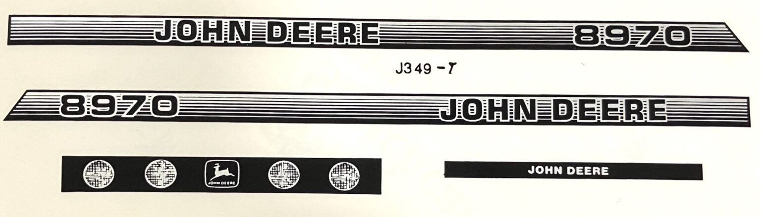 Decal 1/16 John Deere 8970 Silver Stripe Set - DJ349-I - Midwest Decals ...
